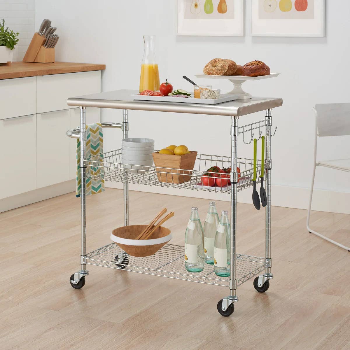 Costco's Sturdy Stainless Kitchen Cart is Flying Off Shelves - Men's ...