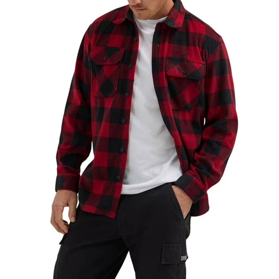 This Bestselling Wrangler Fleece Shirt Is Just $15 at Walmart - Men's ...