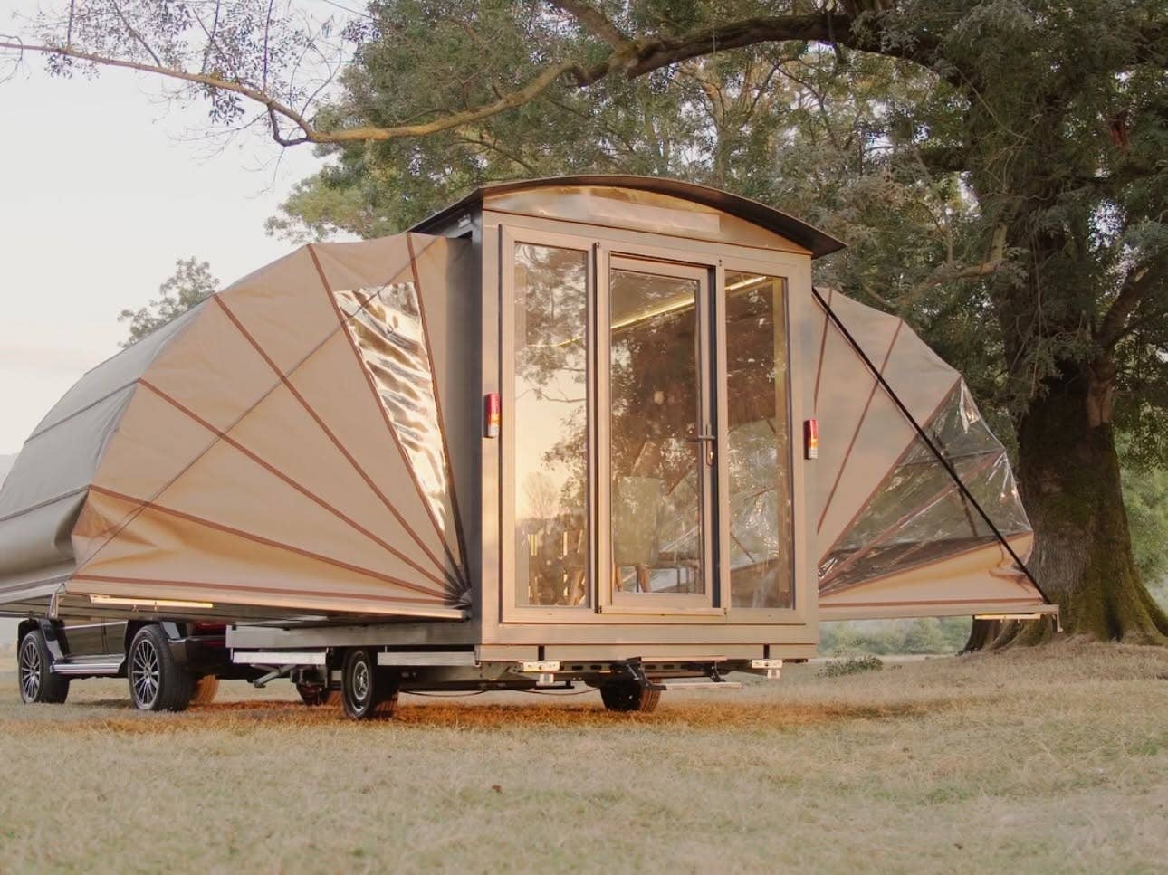 This Compact Camper Opens Like an Accordion and Turns Into a Tiny Off ...