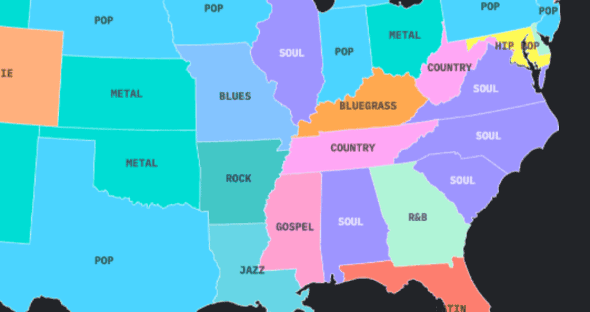 Map Reveals Every U.S. State's Favorite Music Genre - Men's Journal