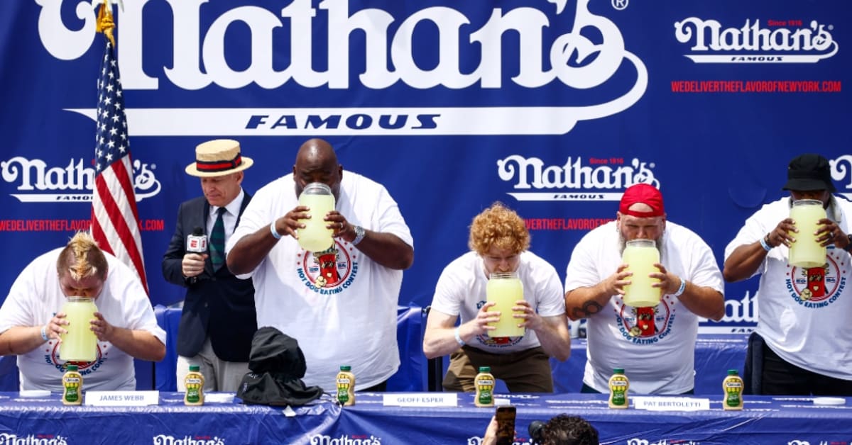 Nathan's Lemonade Chugging Contestant Projectile Vomits Onstage