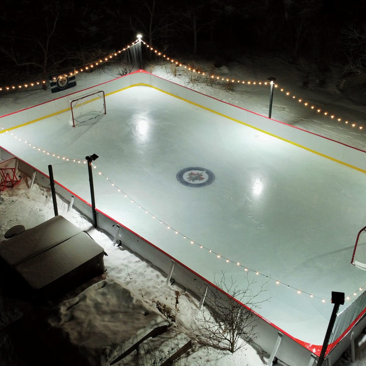 Backyard Ice Rink Lighting | Shelly Lighting
