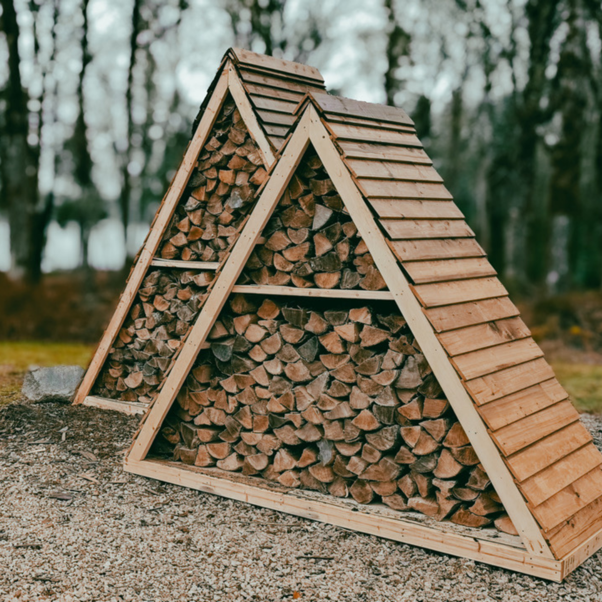 triangular shaped sheds