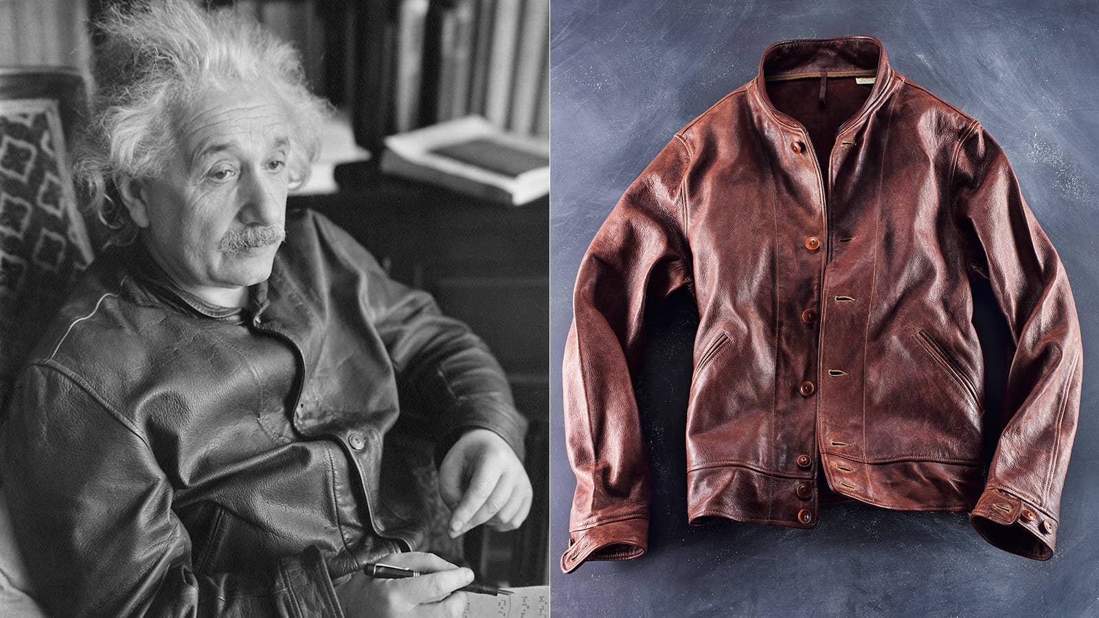Levi's Vintage Clothing Reissues Albert Einstein's Favorite Leather Jacket