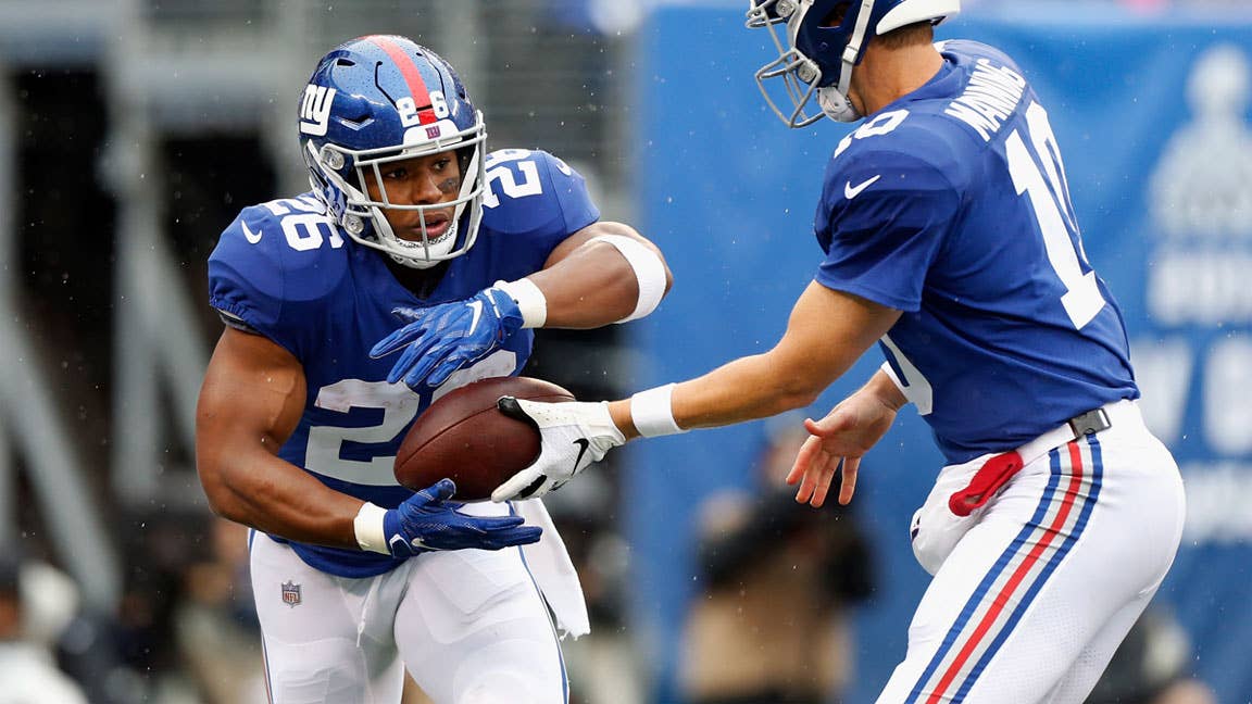 Saquon Barkley on His Offseason Training, the 'NFL 100' Quad Challenge ...