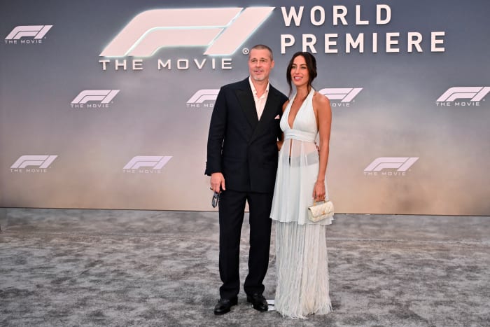 Brad Pitt, Girlfriend Turn Heads in Rare Red Carpet Appearance