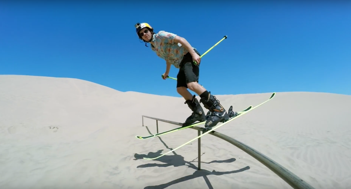 Pro skiers turn Peruvian sand dunes into terrain park