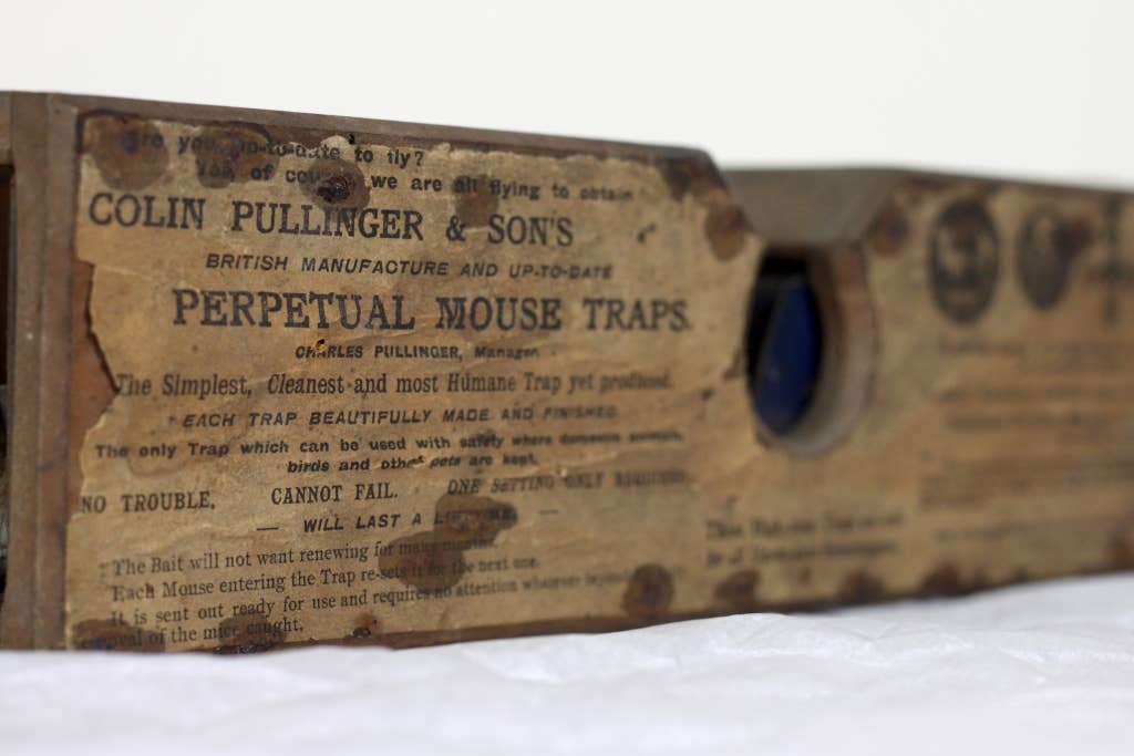 155-year-old mousetrap on display in museum traps a mouse