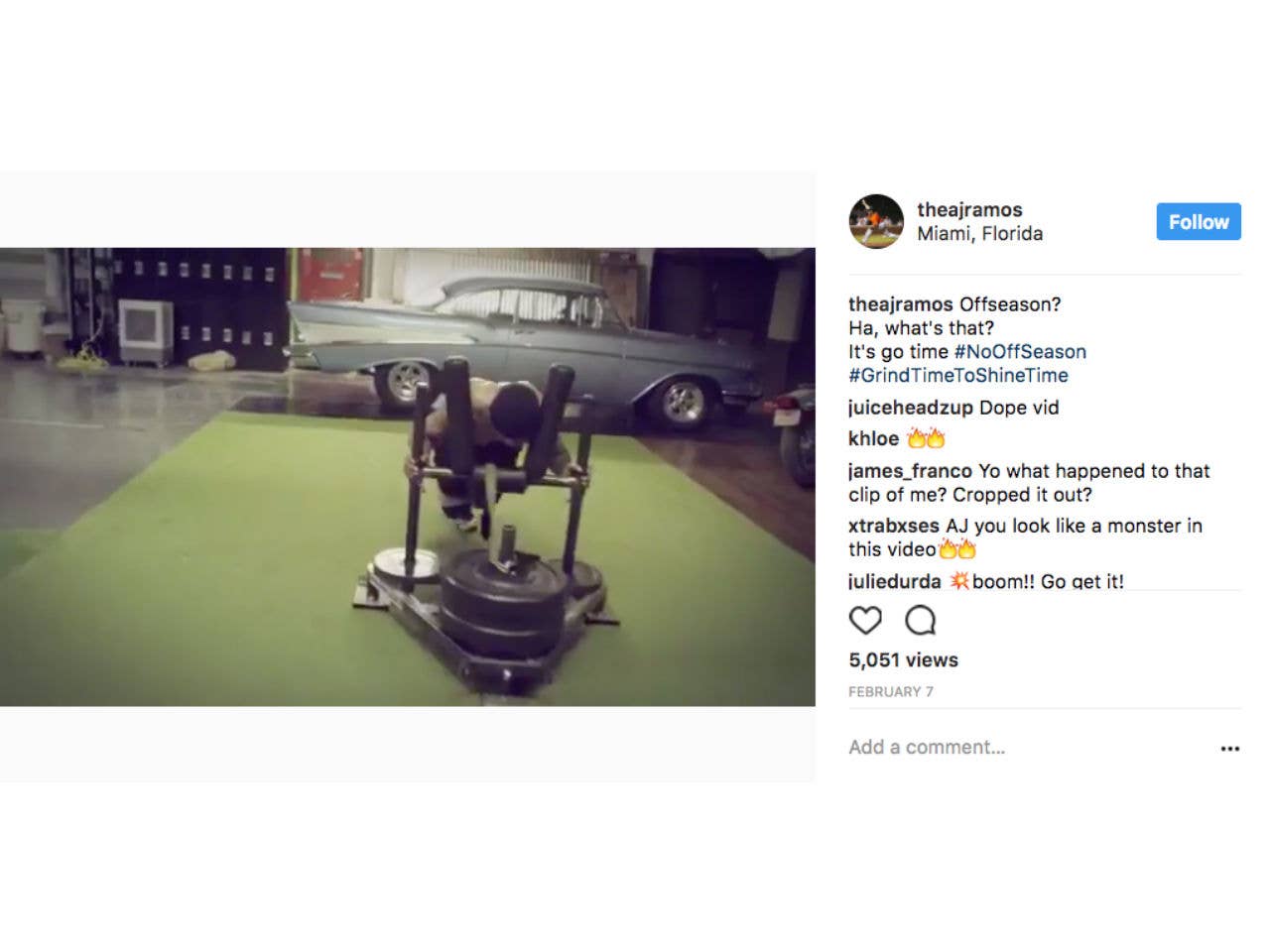 MLB Pitcher A.J. Ramos Training, Strong, Shredded, His Best Workout Posts