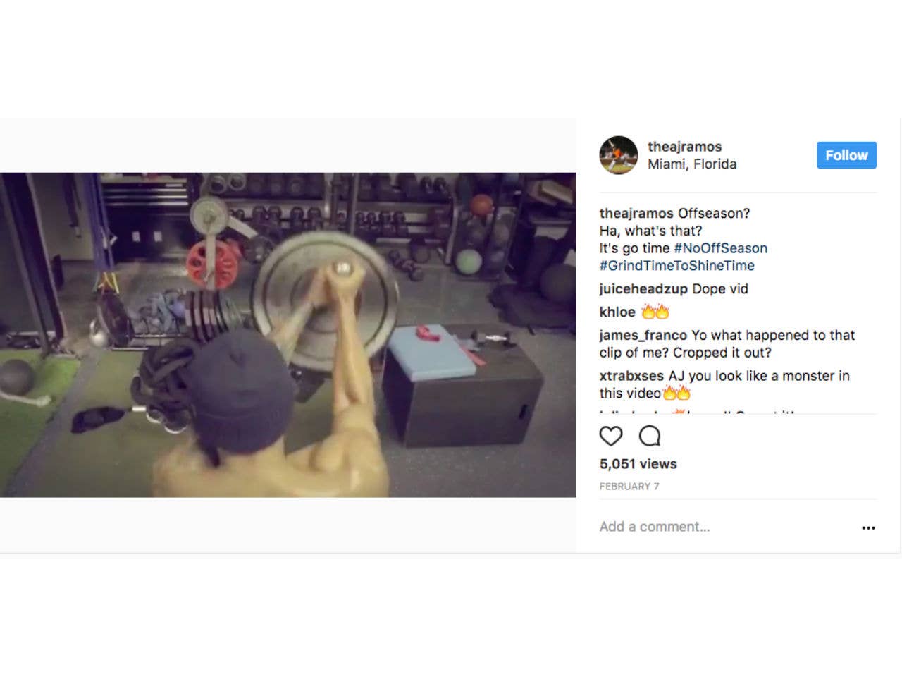 MLB Pitcher A.J. Ramos Training, Strong, Shredded, His Best Workout Posts