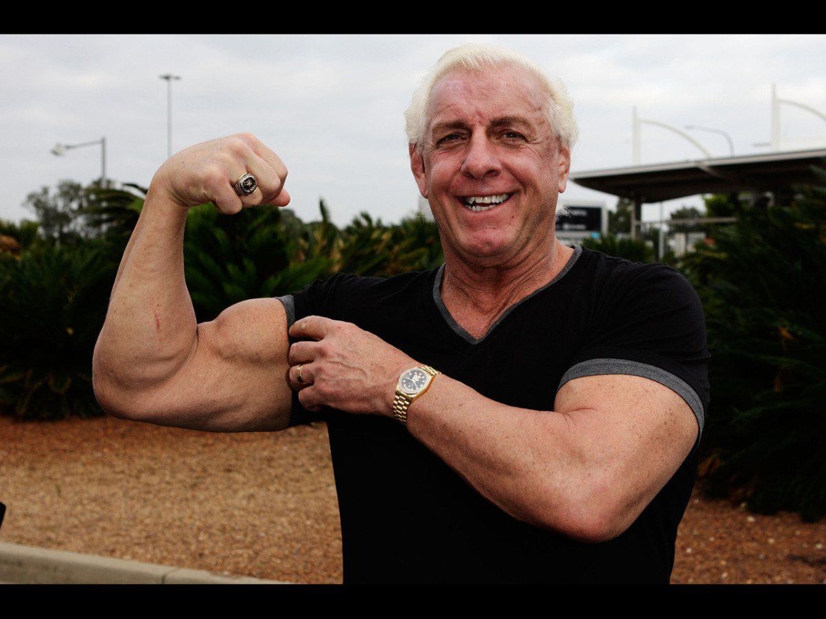 Watch Ric Flair prove his 'old man strength' with a huge deadlift