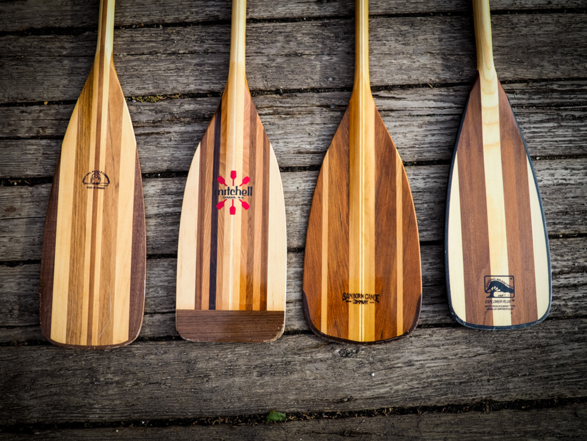 4 do-it-all wood canoe paddles