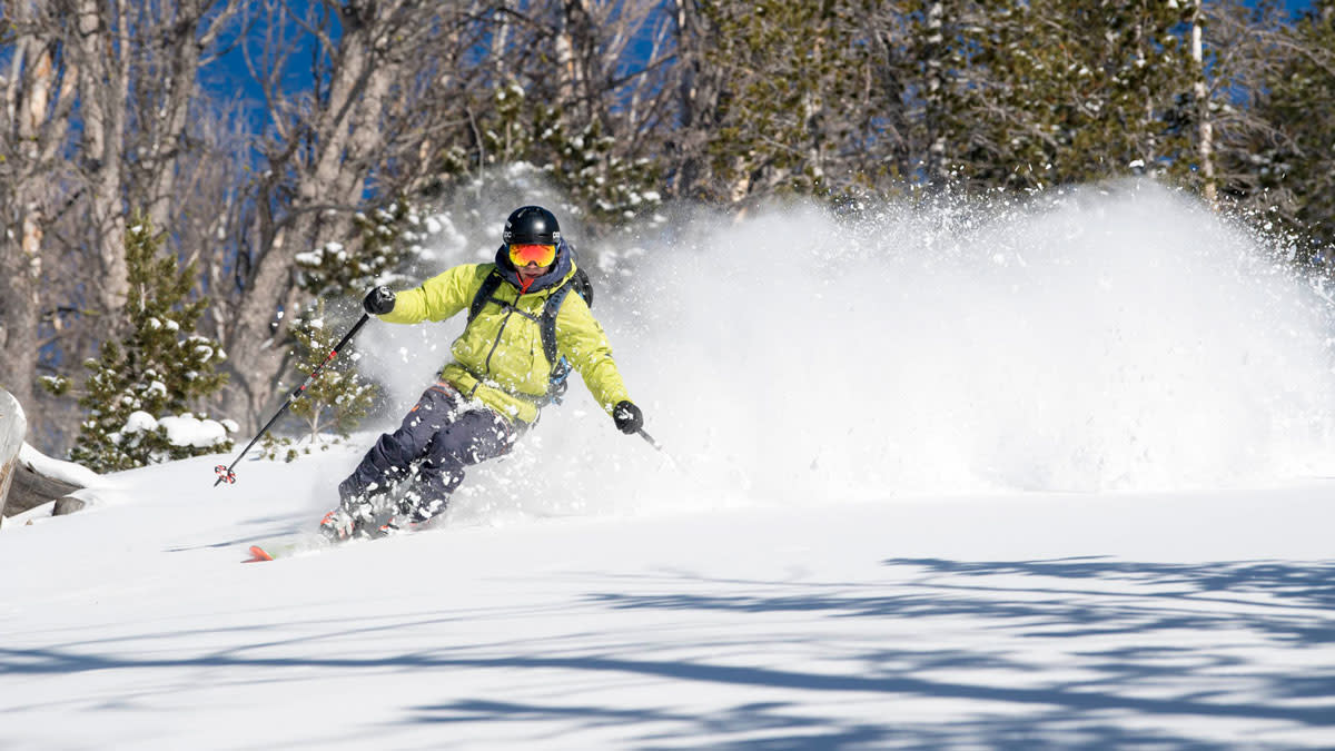 Pro skier Marcus Caston scores early-season powder at Big Sky, MT
