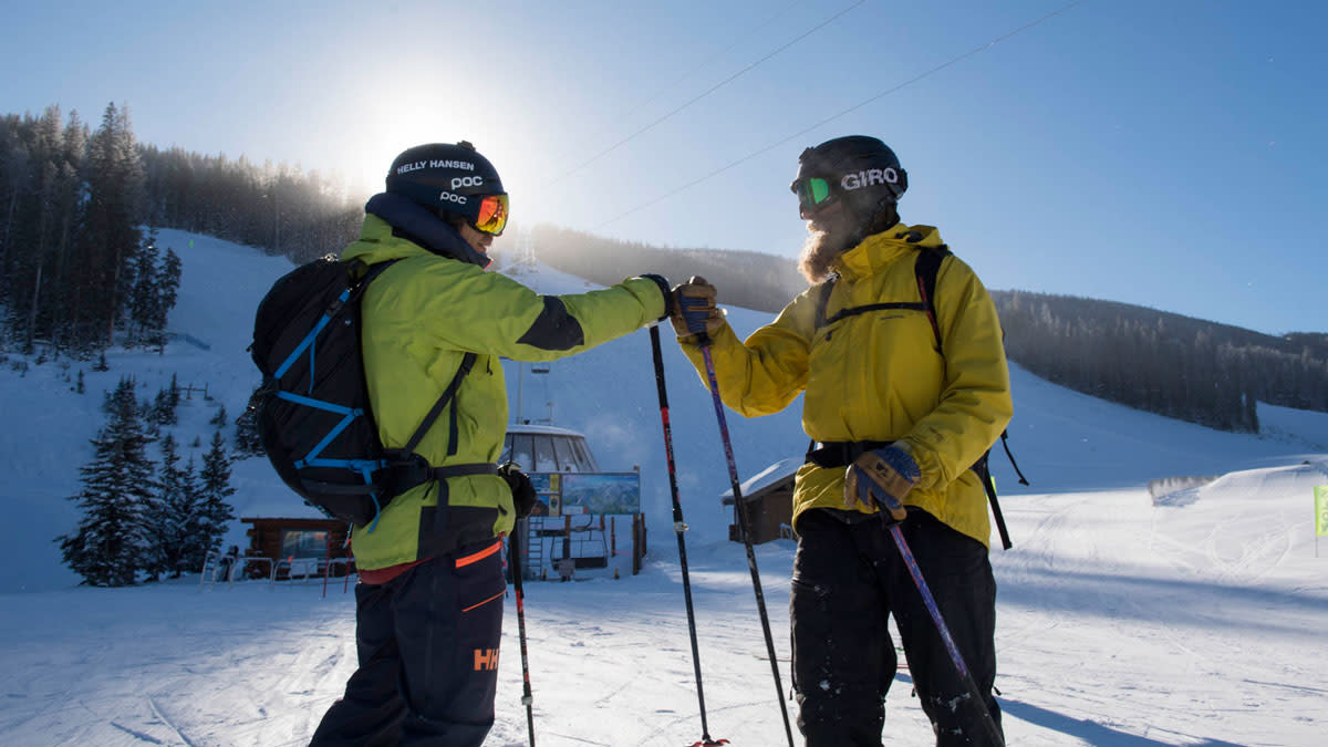 Pro skier Marcus Caston scores early-season powder at Big Sky, MT