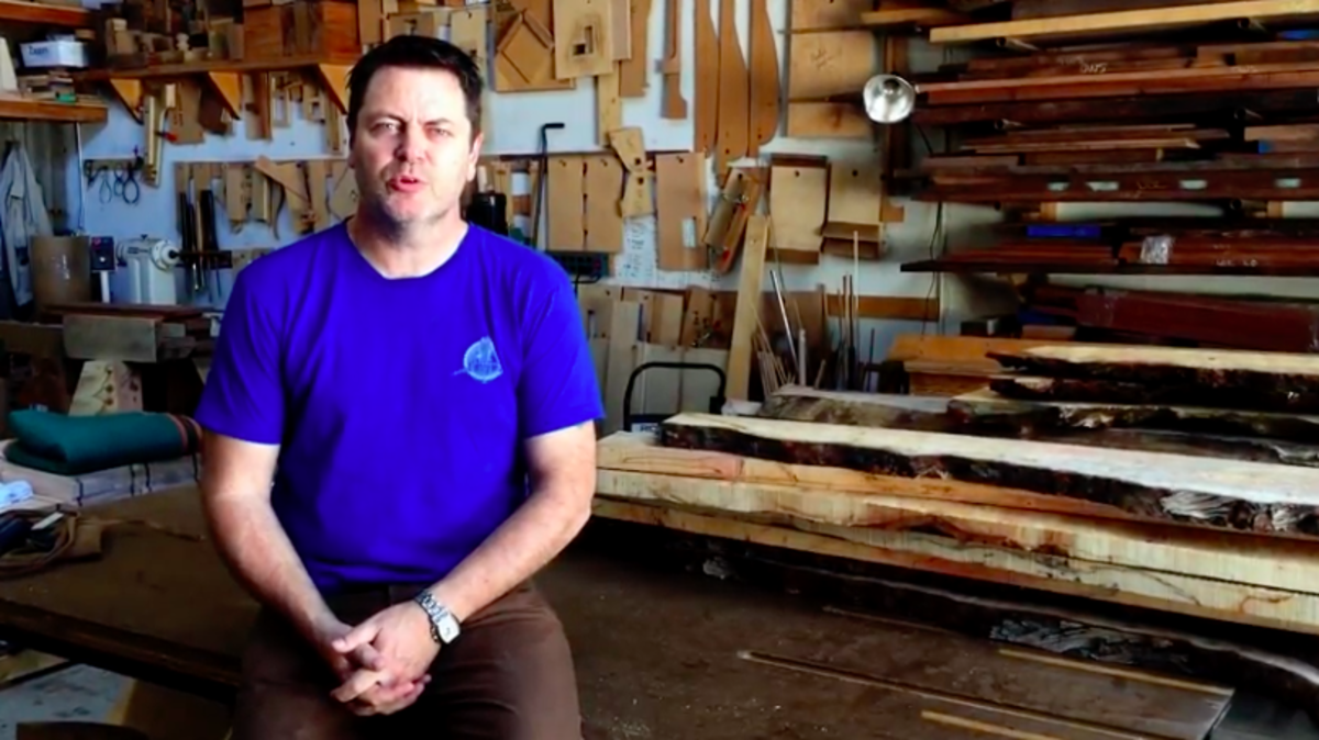 Nick Offerman on Wood-Working, Gift-Giving, and His New Charity Initiative