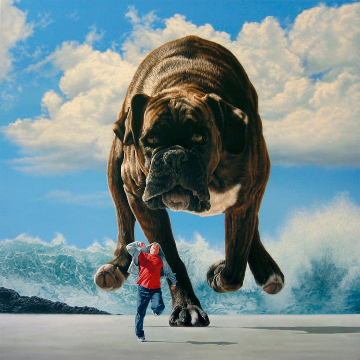 Surreal oil paintings capture the power of the sea