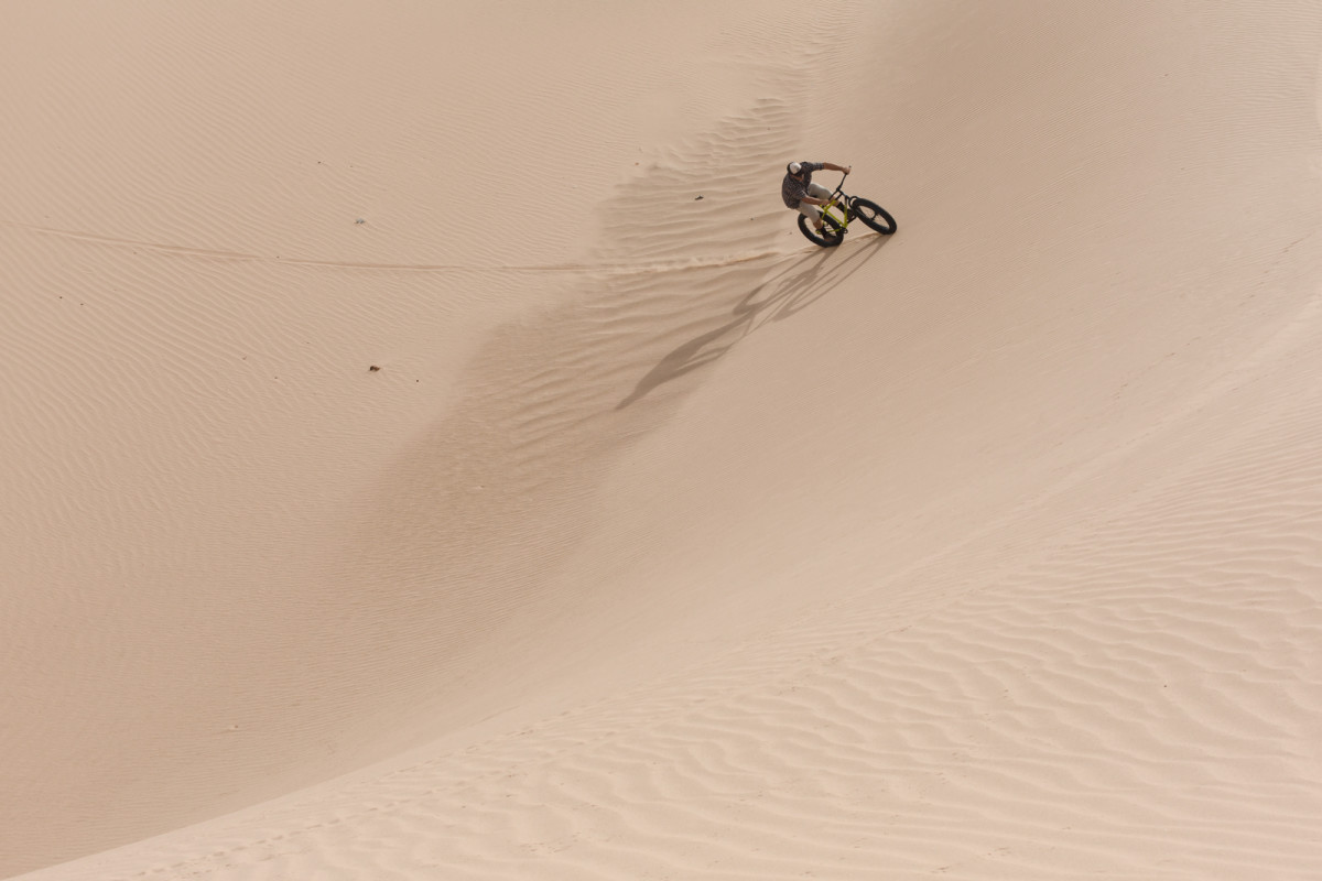 Fat biking on sand