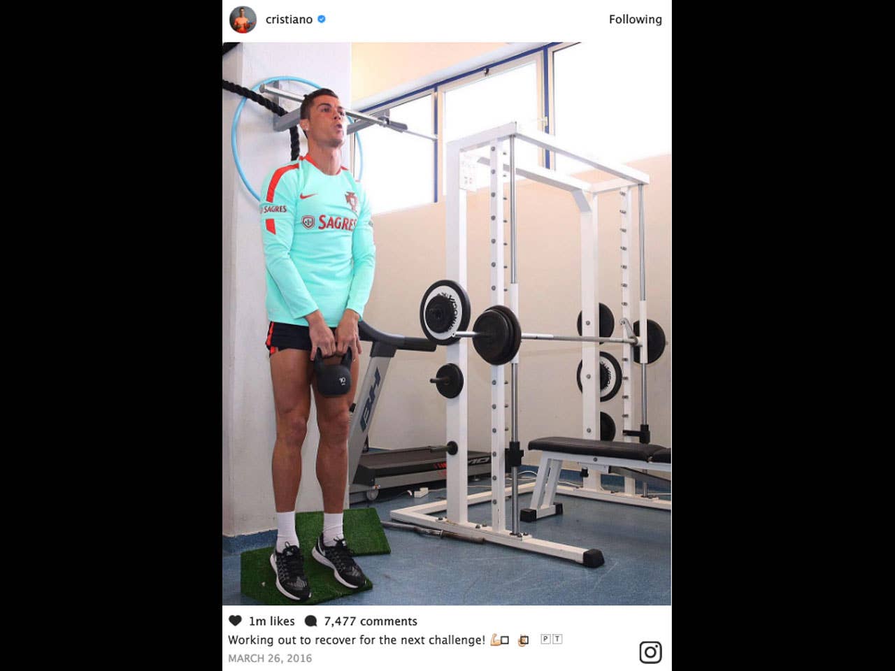 Cristiano Ronaldo’s 21 Most Shredded Instagram Workout Photos - Men's ...