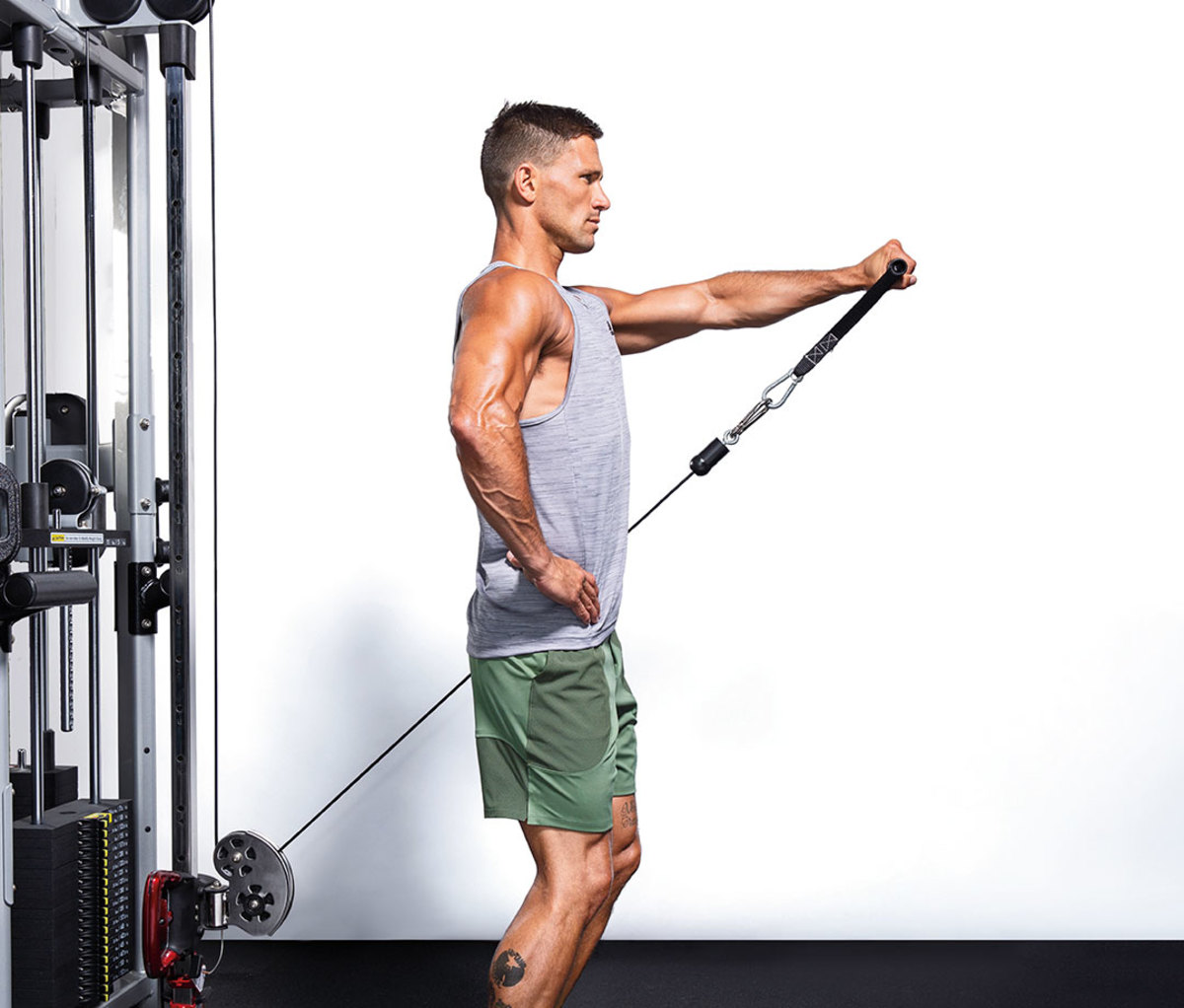One Arm Cable Front Raise Cable One Arm Front Raise Exercise