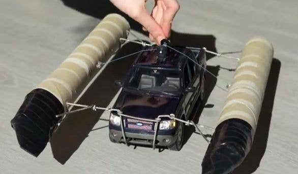 Inventor starts driving around world in amphibious car he built
