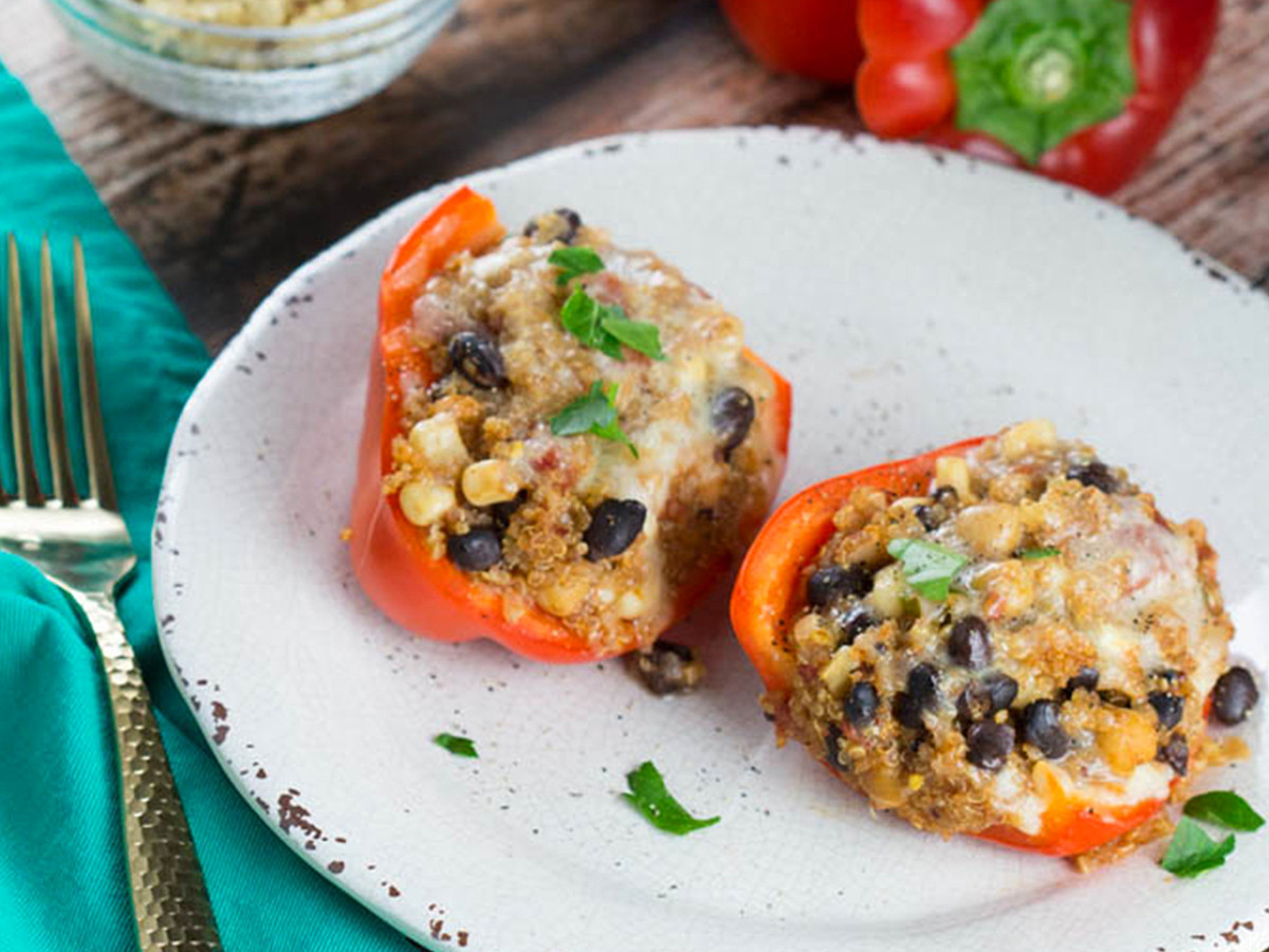 Quinoa-Stuffed Bell Peppers