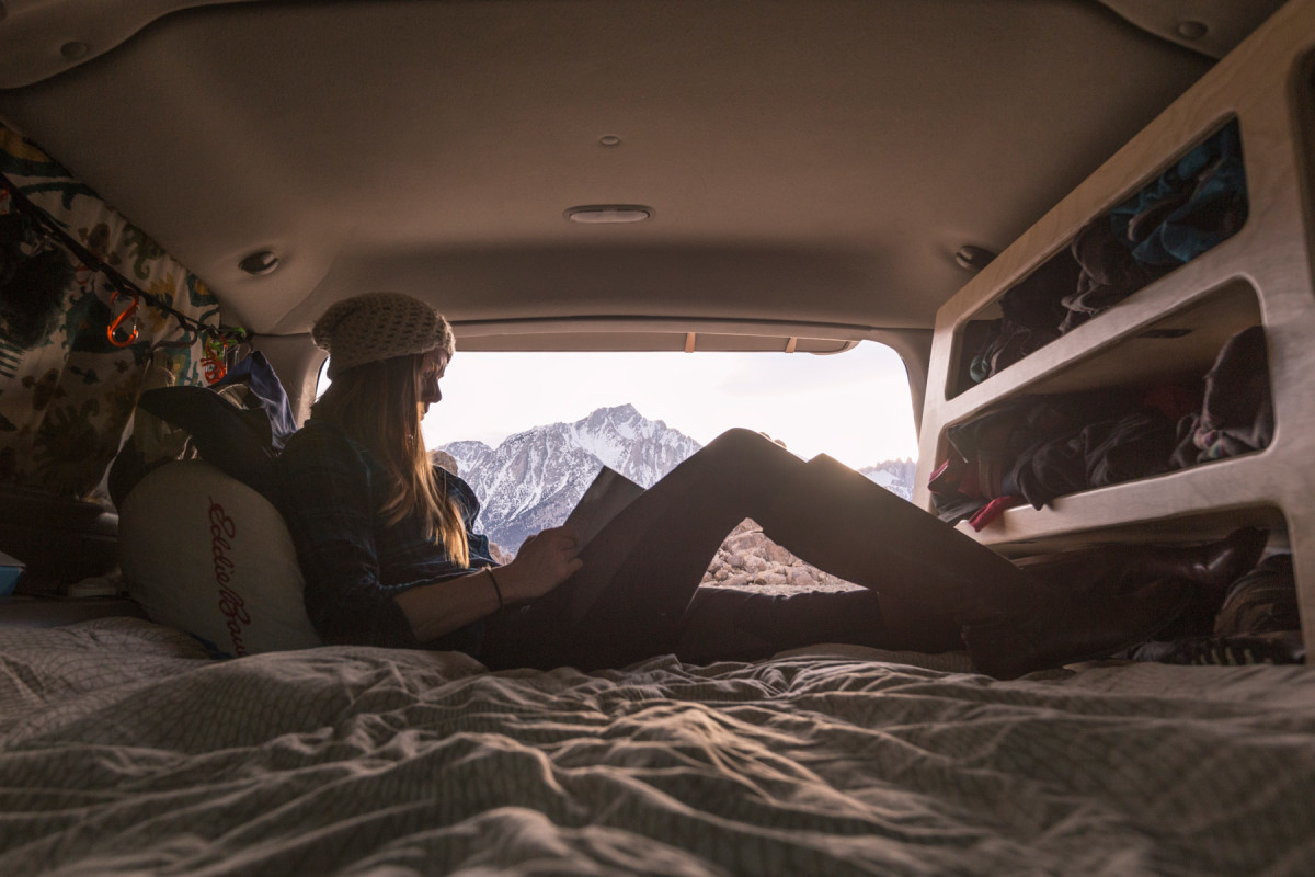 Nevermind the van, Kat Carney's living out of a Suburban and loving it