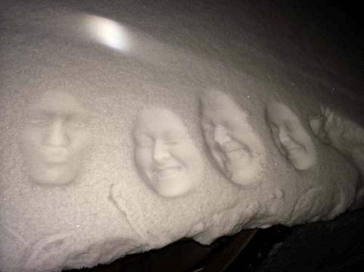 3D images of faces in the snow—a new fad? - Men's Journal