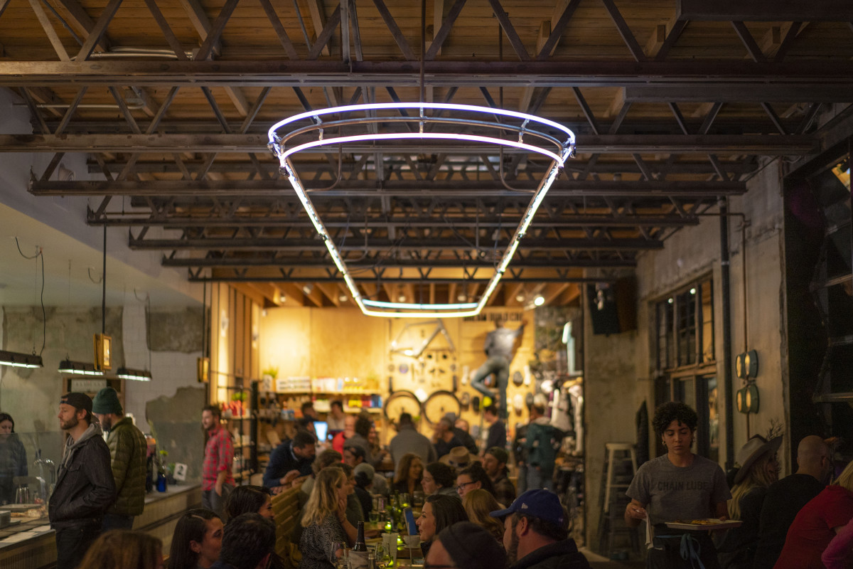 The Meteor Is the Coolest Bike-Coffee-Champagne Shop in Austin