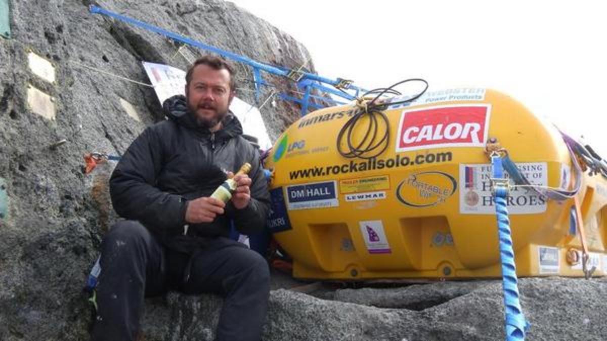 Nick Hancock sets world records on Rockall
