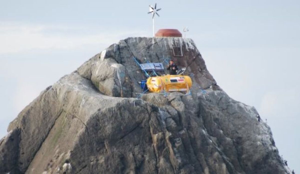 Nick Hancock sets world records on Rockall