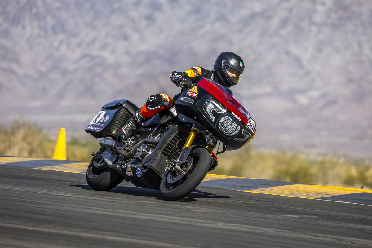 Riding Hot Laps on Indian Challenger Dark Horse Motorcycle - Men's Journal