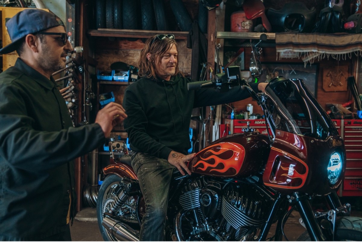 Norman Reedus on His Custom Indian Sport Chief Motorcycle - Men's Journal