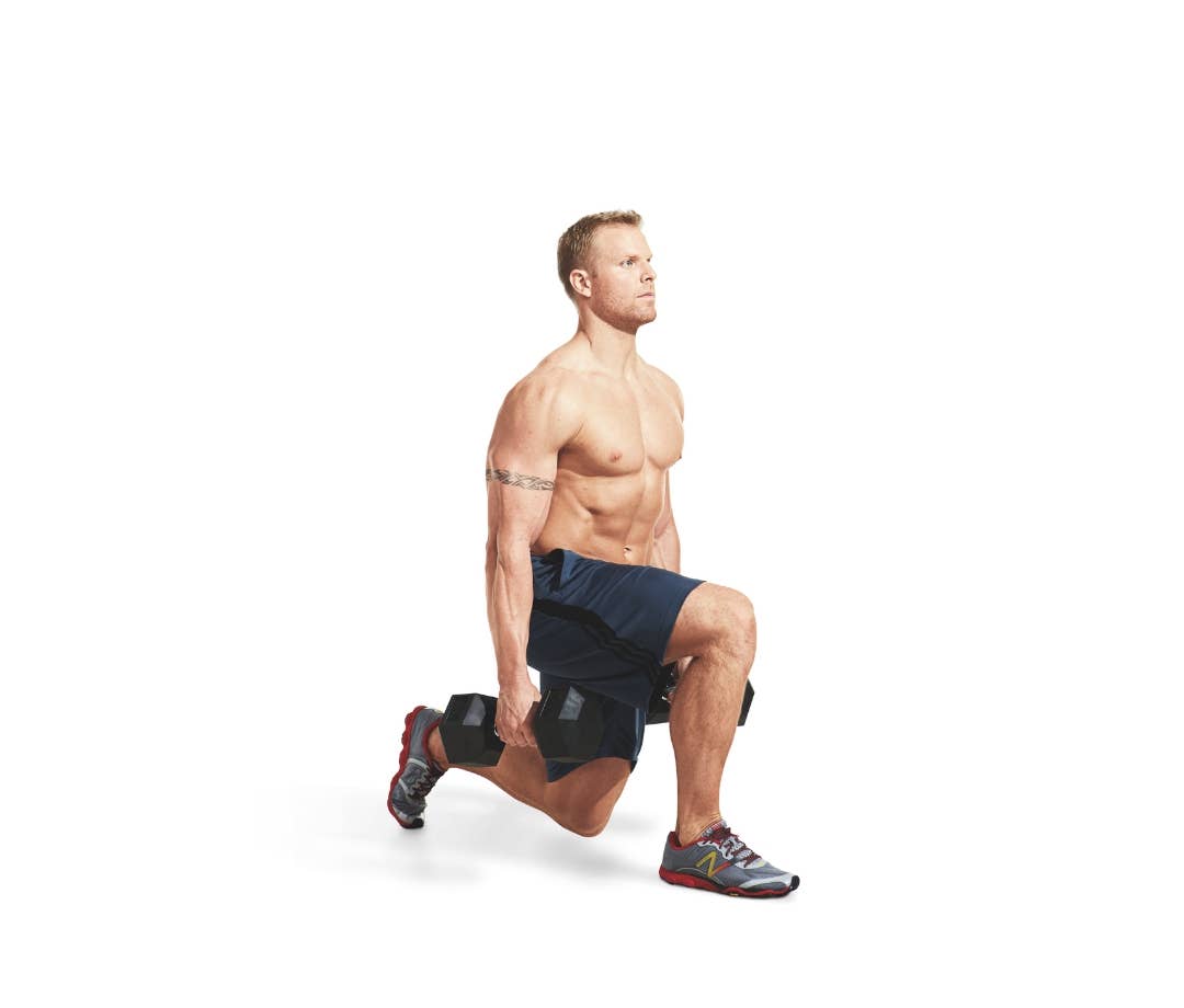 Dumbell Lunges Static Static Dumbbell Lunges
