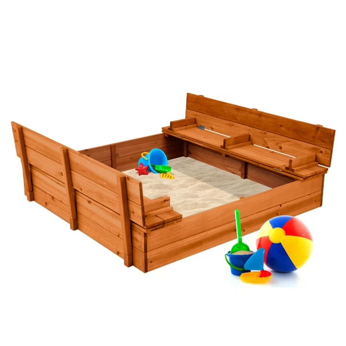 This Popular Wooden Sandbox Is 55% Off at Walmart Right Now