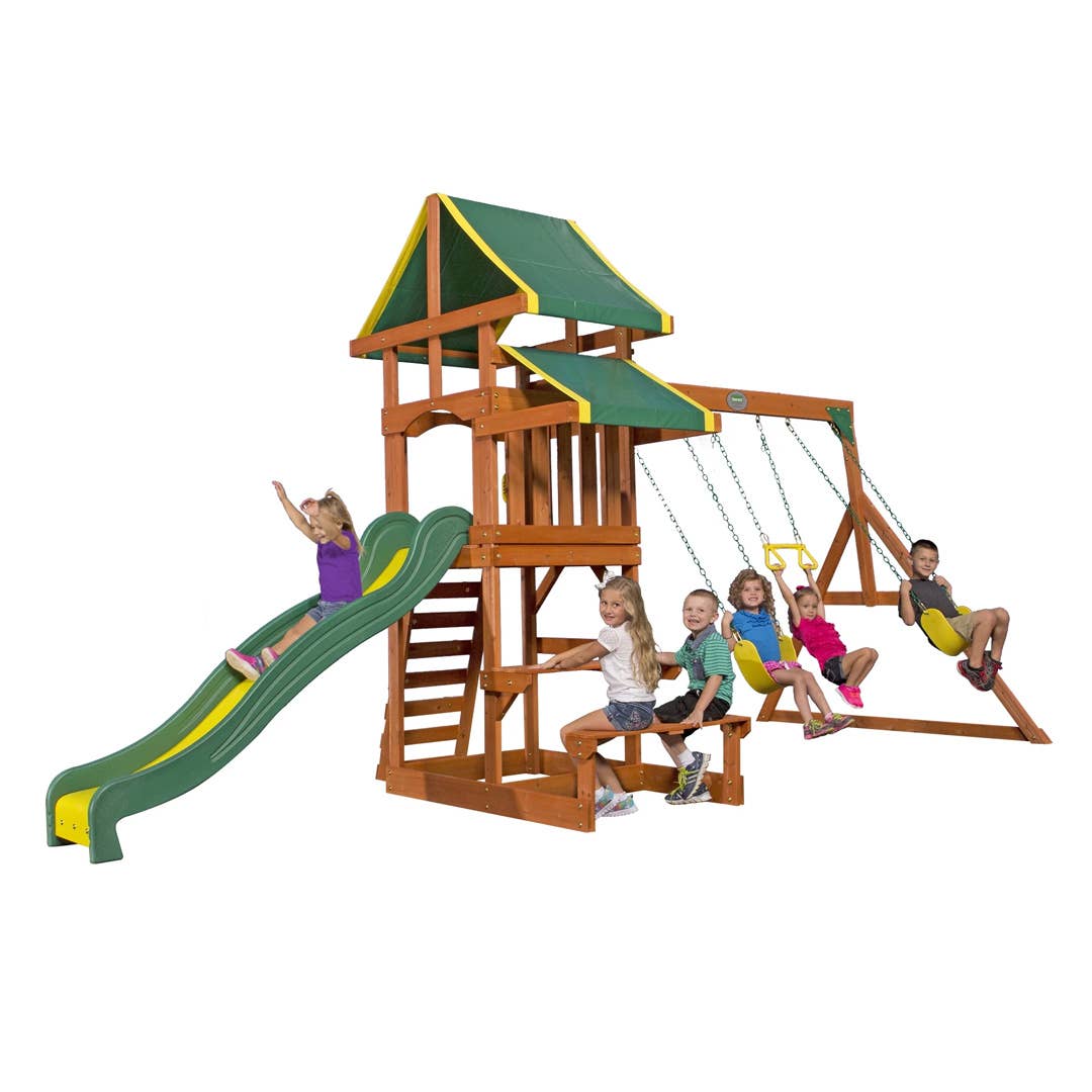 Walmart Is Selling This $712 Wooden Swing Set for Just $448