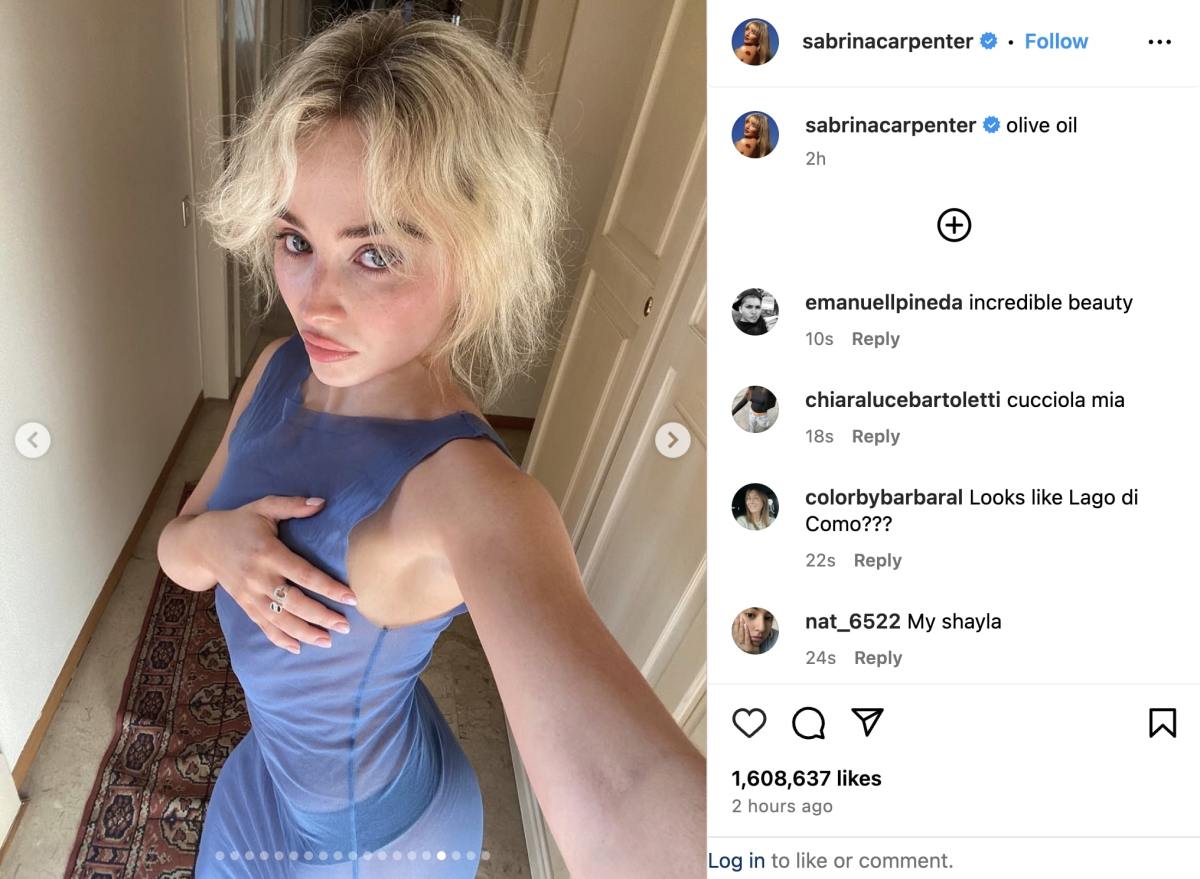 Sabrina Carpenter Turns Heads in See-Through Dress