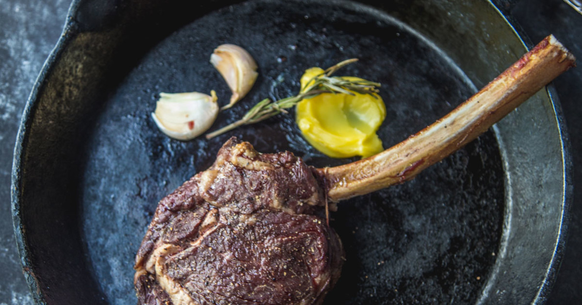 How to Cook a Reverse-Seared Bison Tomahawk - Men's Journal