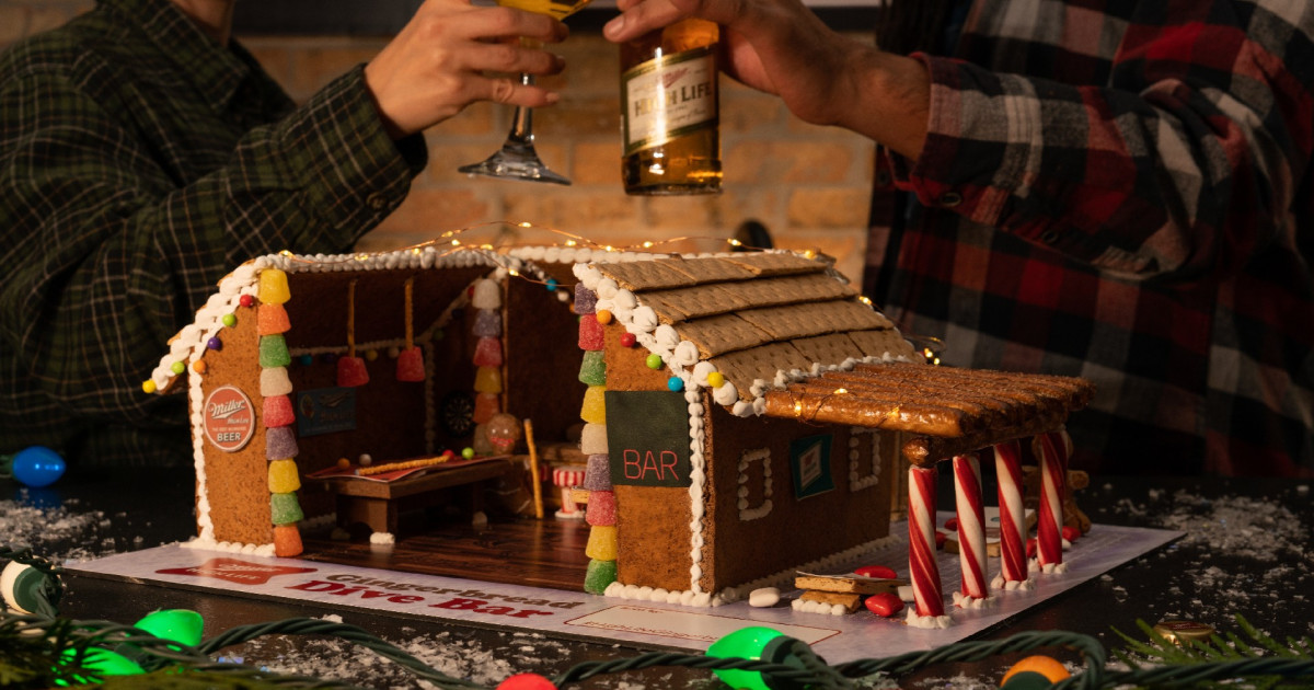 Miller High Life Creates Gingerbread Dive Bar Kit | Men's Journal - Men ...