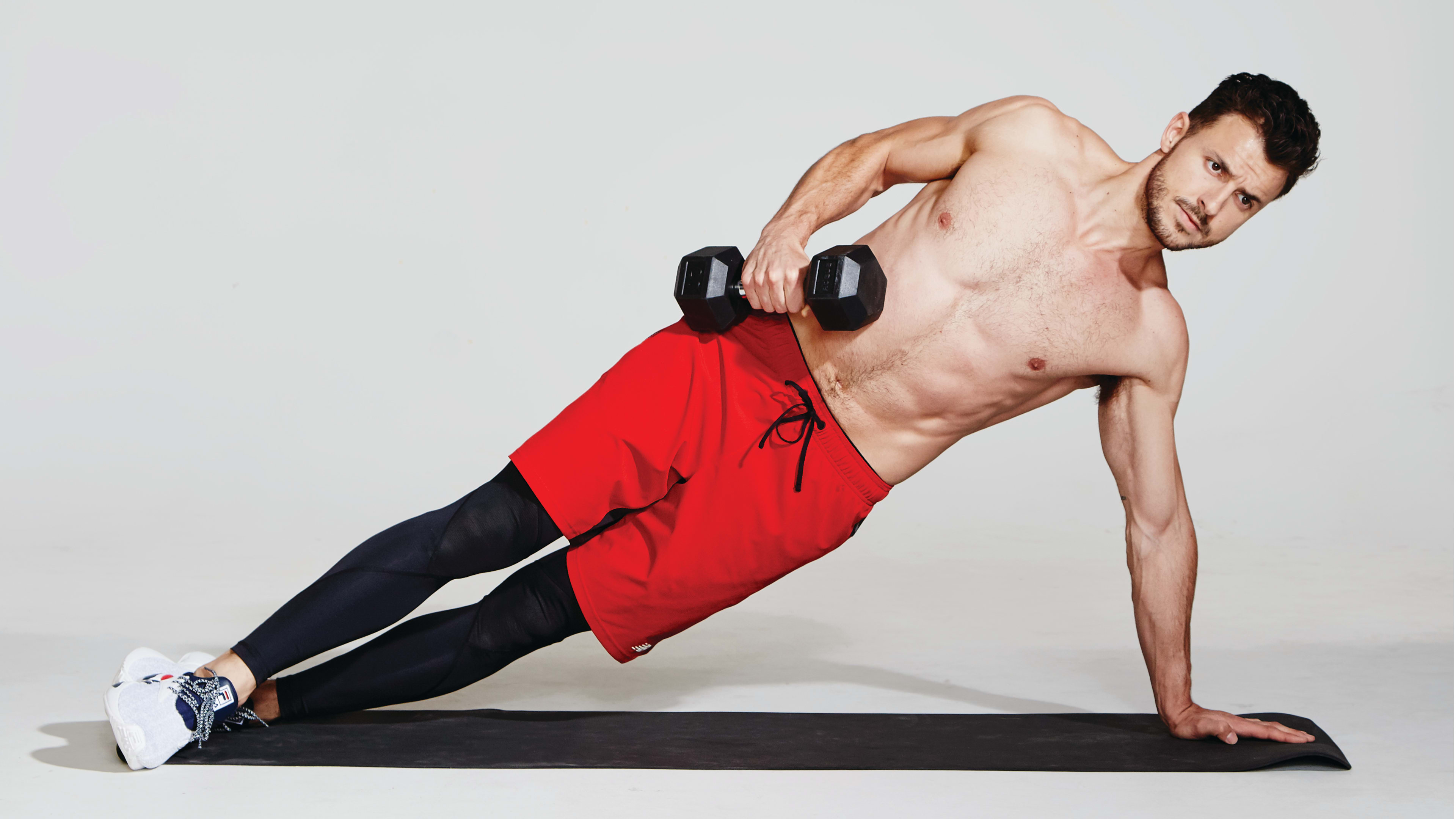 The Dumbbell Row Side Planks That Will Make Your Abs Sore as Hell - Men ...