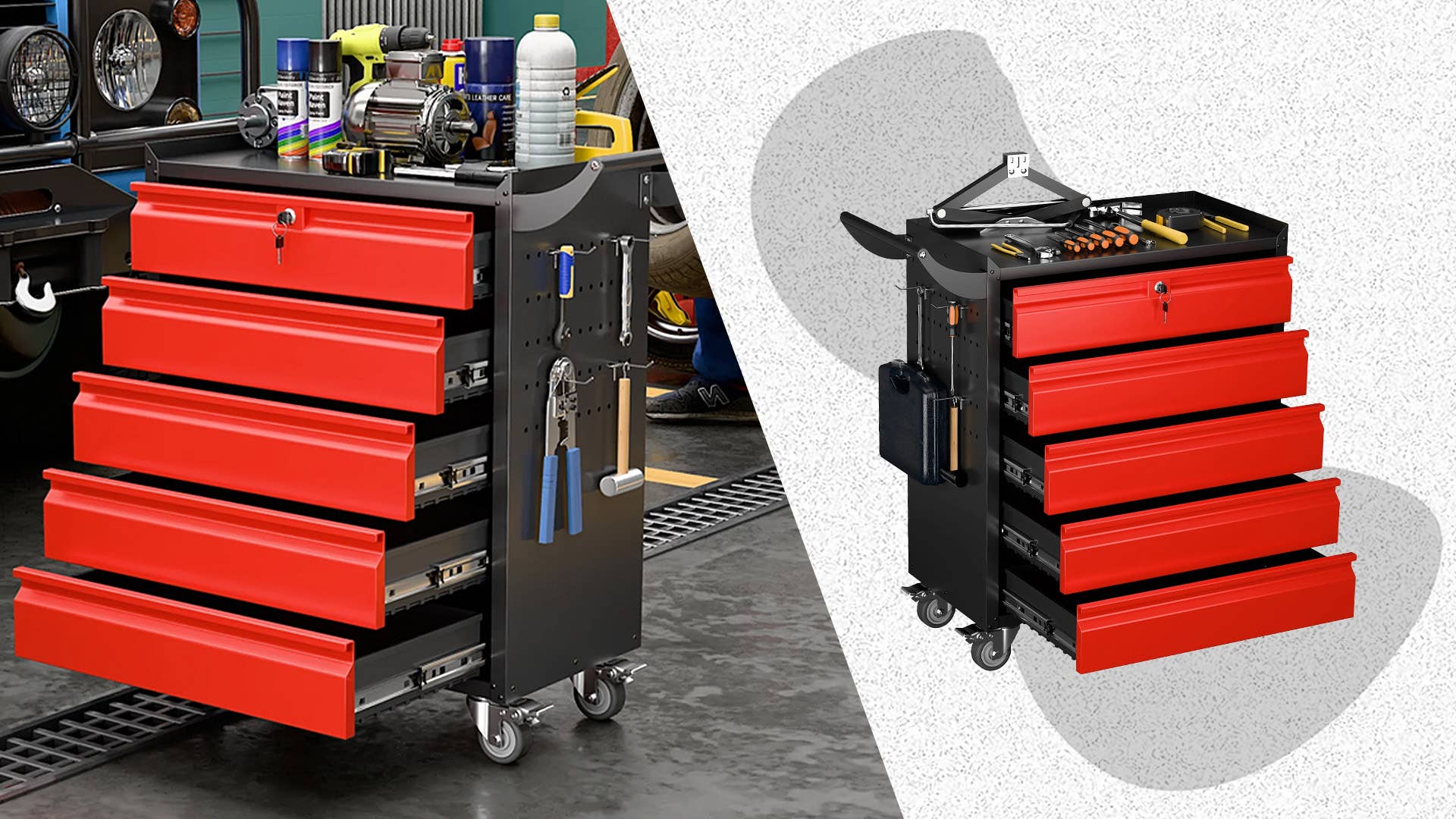 This 5-Drawer Metal Rolling Tool Chest Is 41% Off at Walmart - Men's ...