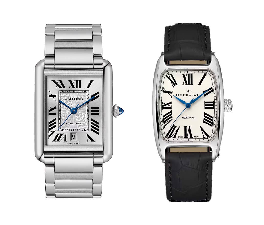 Hamilton Boulton Watch Vs. Cartier Tank Watch Alternative - Men's Journal